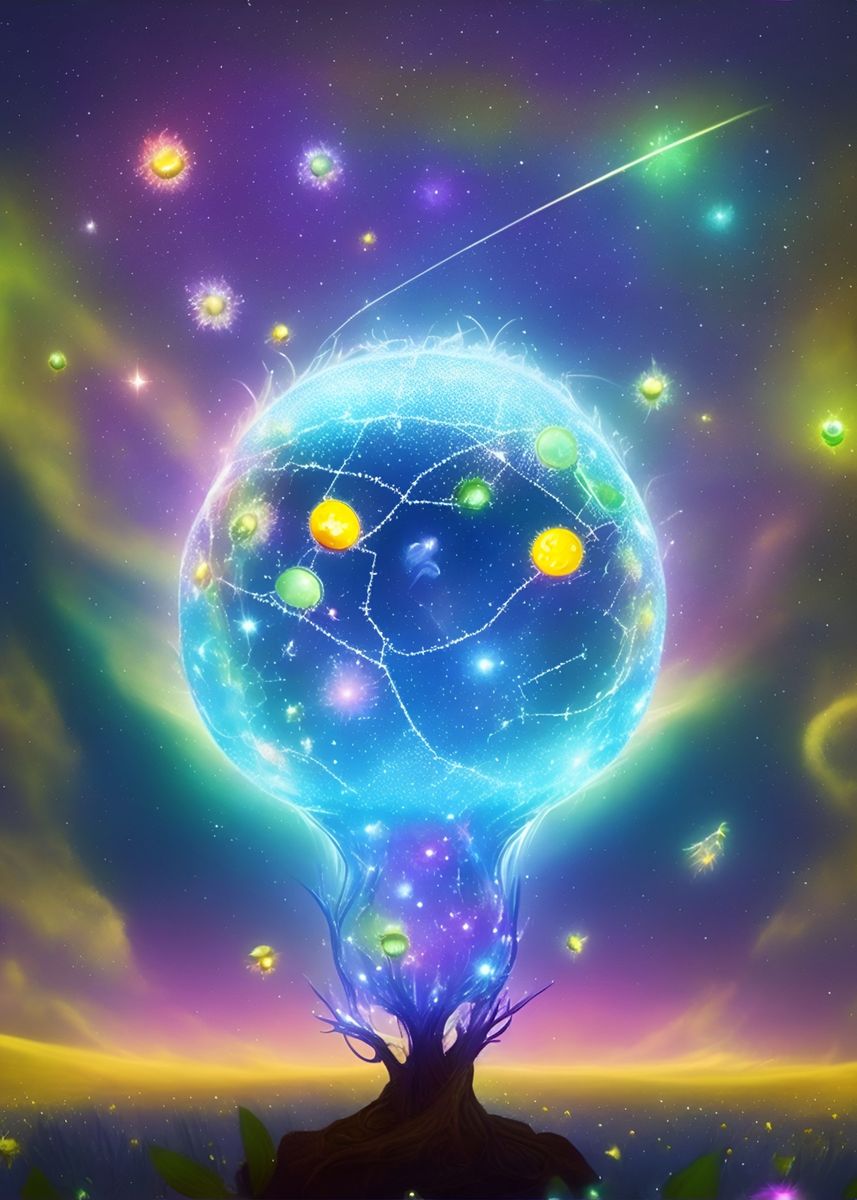 'Light bulb tree' Poster, picture, metal print, paint by Below Horizon ...