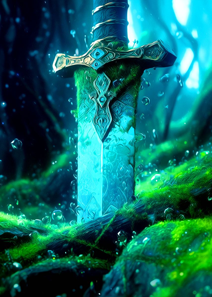'Fantasy Sword' Poster, picture, metal print, paint by dnland thane ...