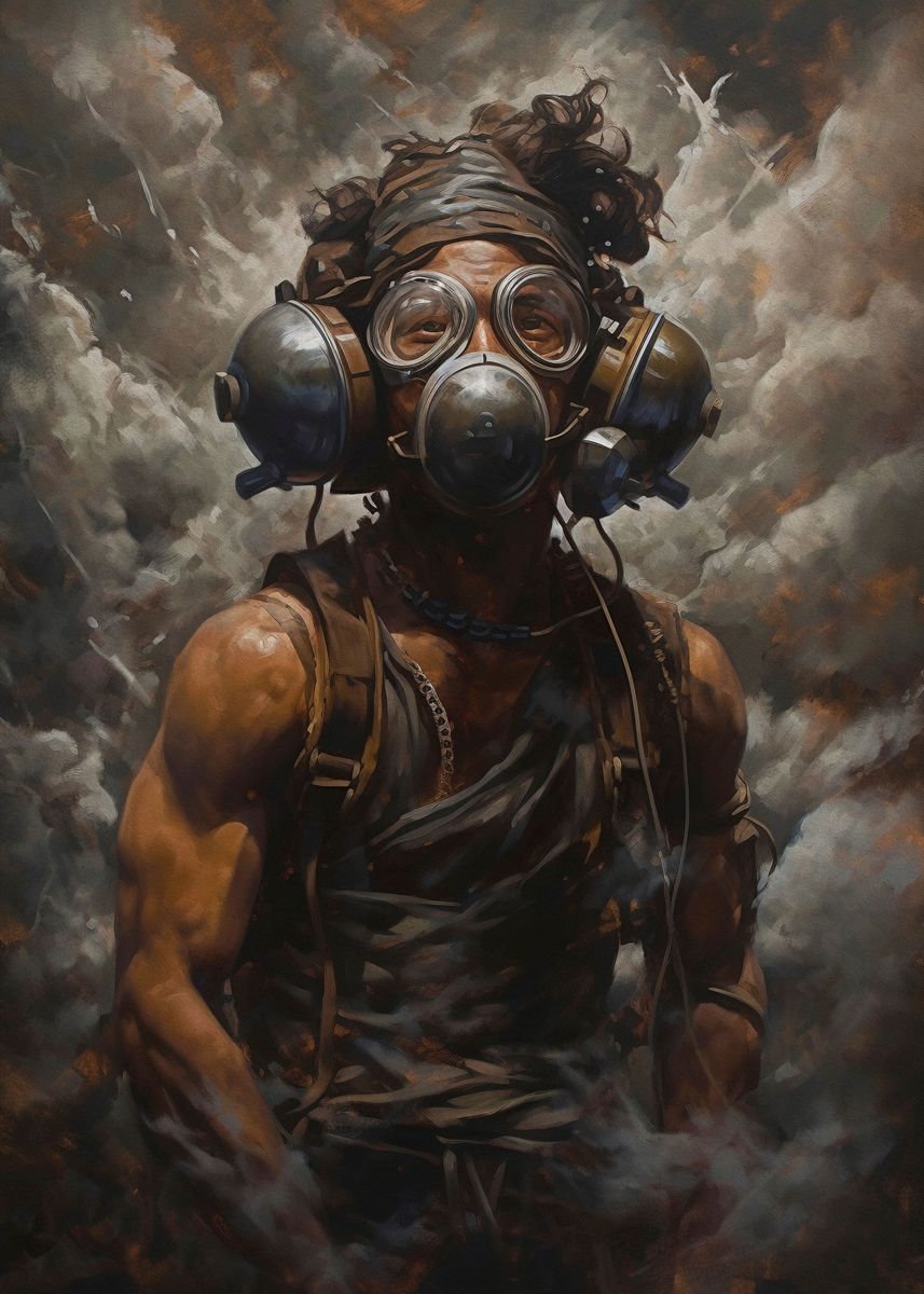 'Dystopian Apocalypse Smoke' Poster, picture, metal print, paint by ...