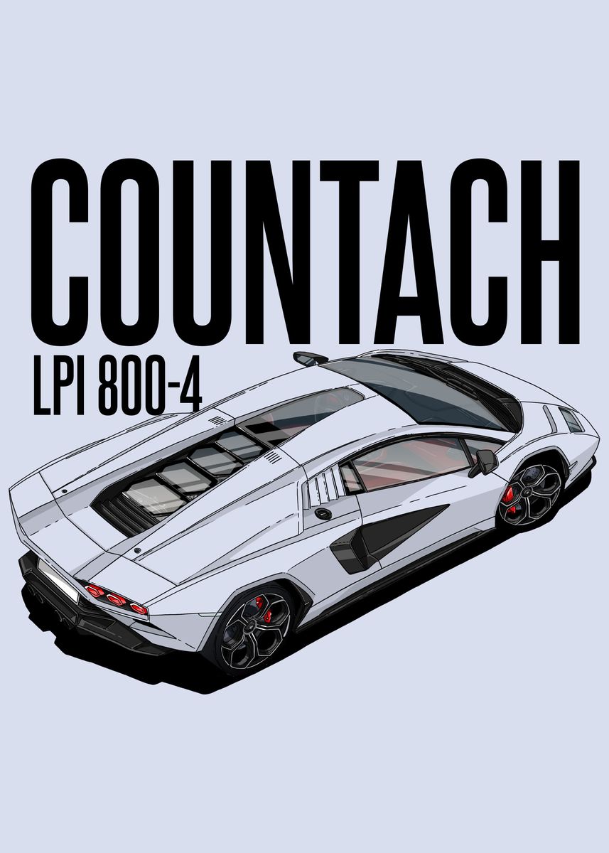 'Lamborghini Countach ' Poster by ND Fat | Displate