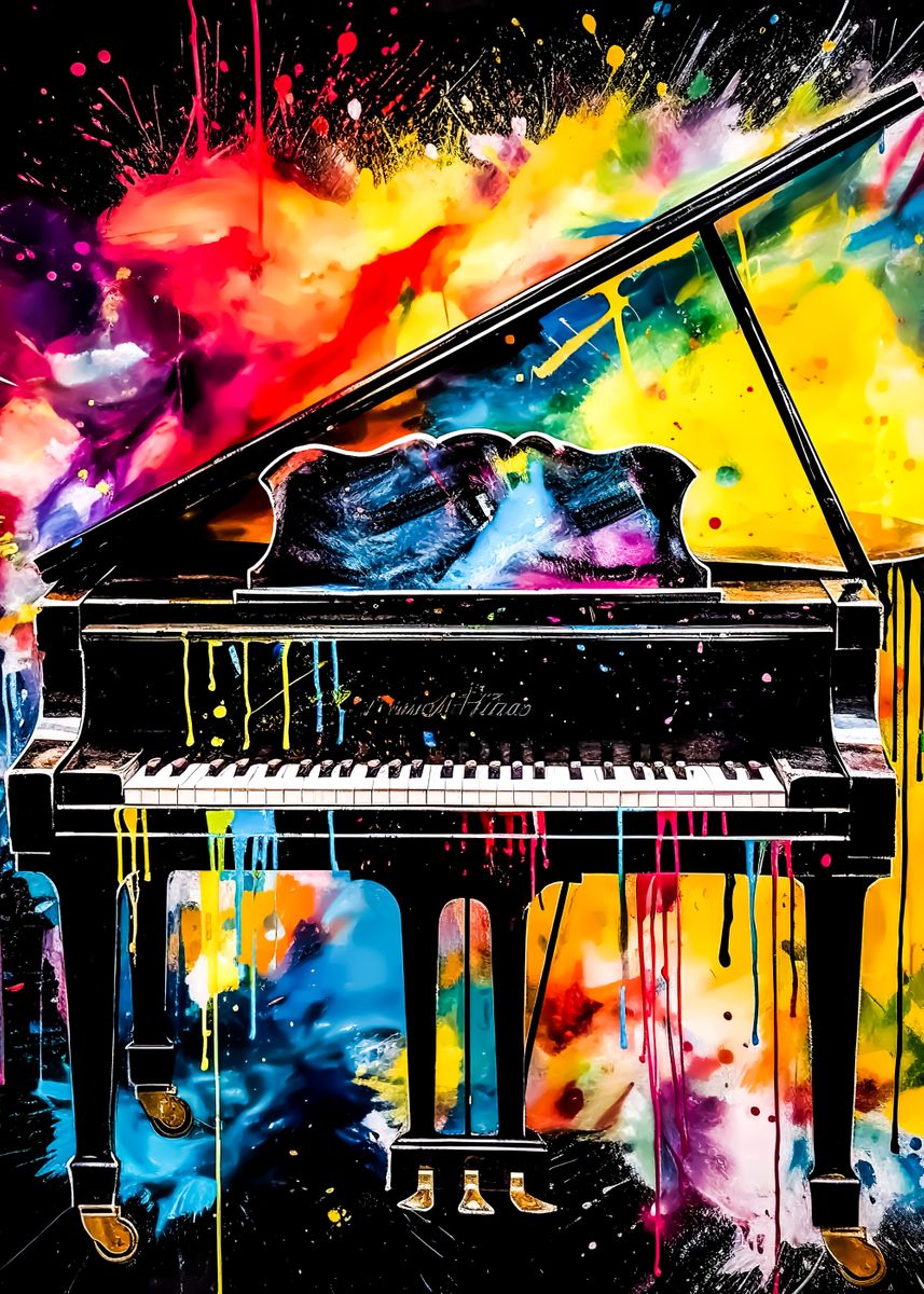 'Piano Colorful' Poster by 5Fine | Displate