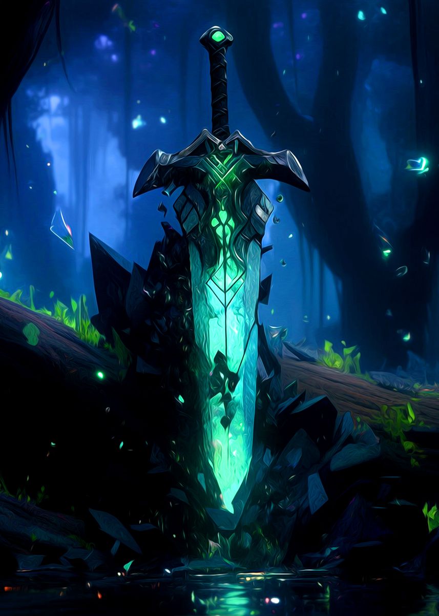 'Fantasy Sword' Poster, picture, metal print, paint by dnland thane ...