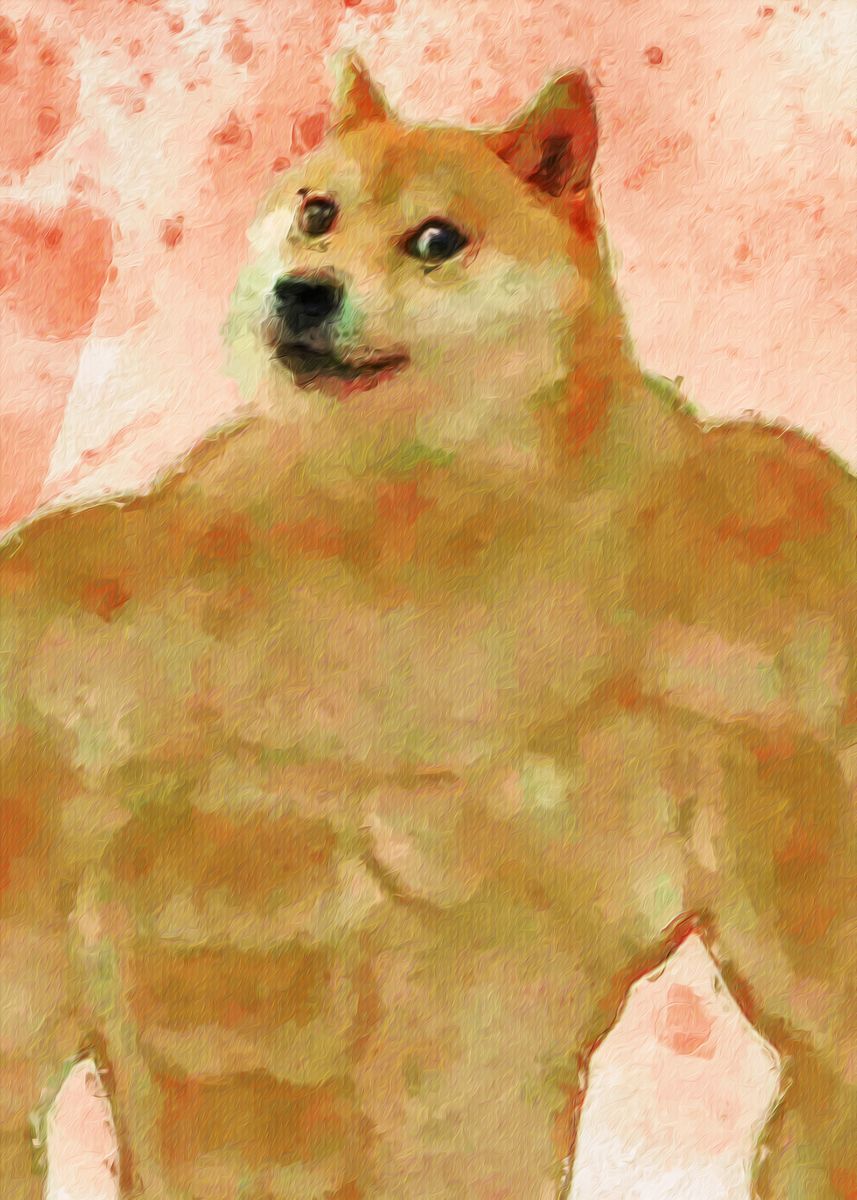 'Doge meme' Poster, picture, metal print, paint by Meme Daily | Displate