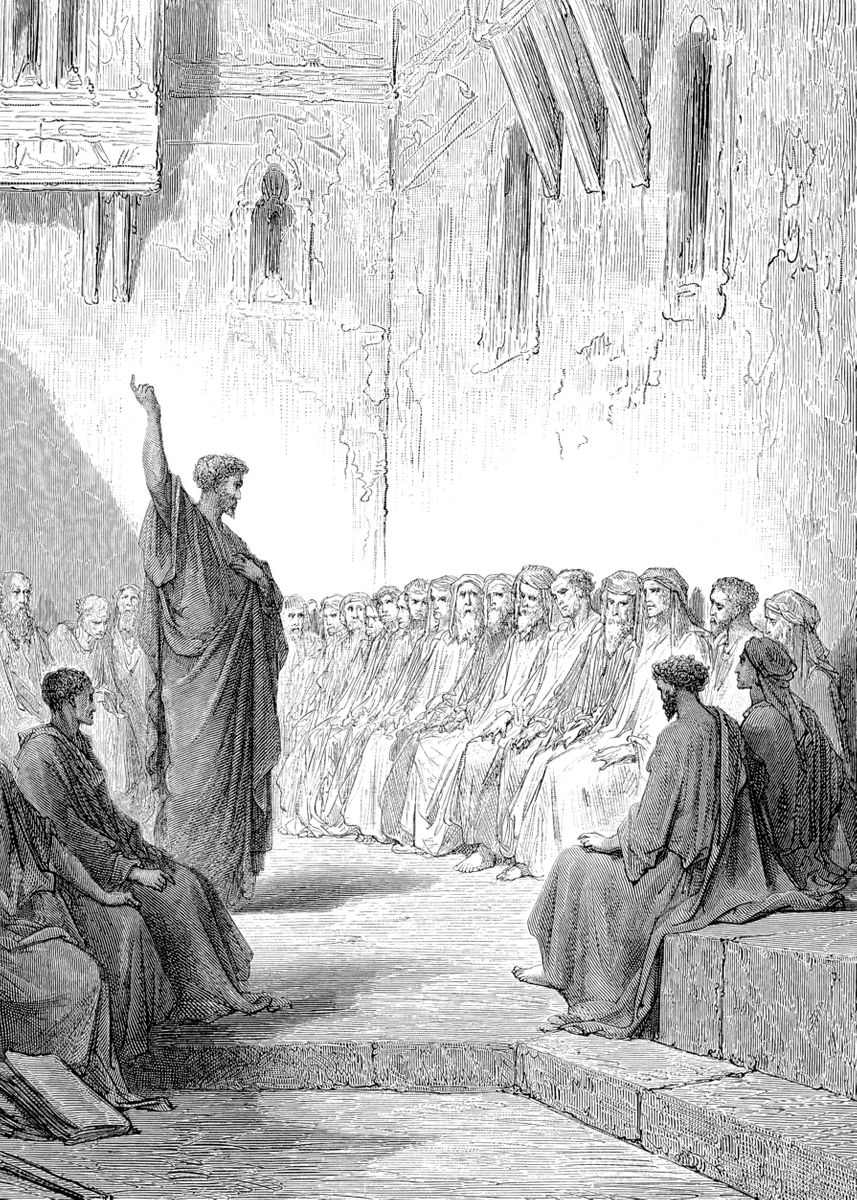 'Saint Paul Preaching' Poster, picture, metal print, paint by ...