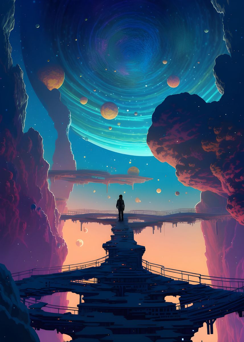 'Beyond Earth' Poster, picture, metal print, paint by Piat Armstrong ...