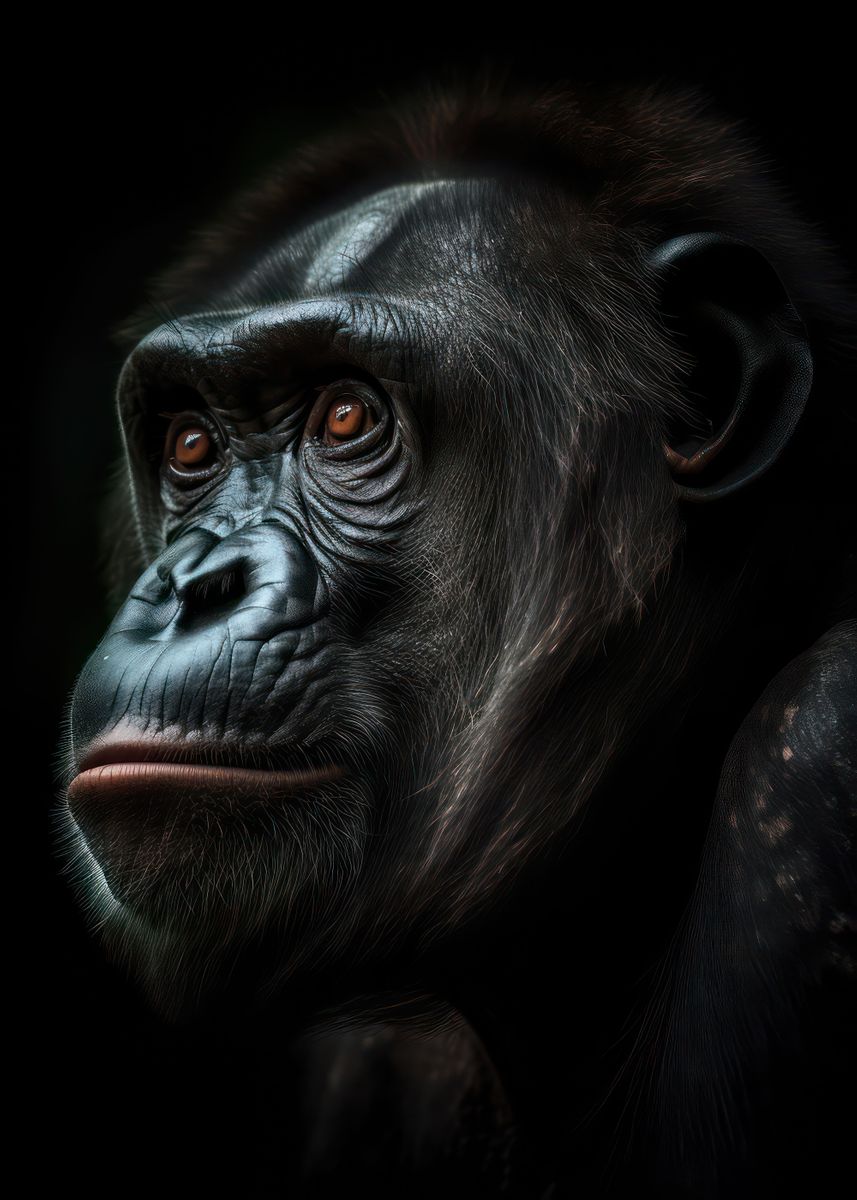'Strong ape' Poster, picture, metal print, paint by Zooscape Wildlife ...