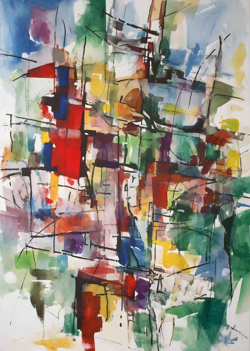 'Abstract Art Chaos' Poster by Makadur | Displate