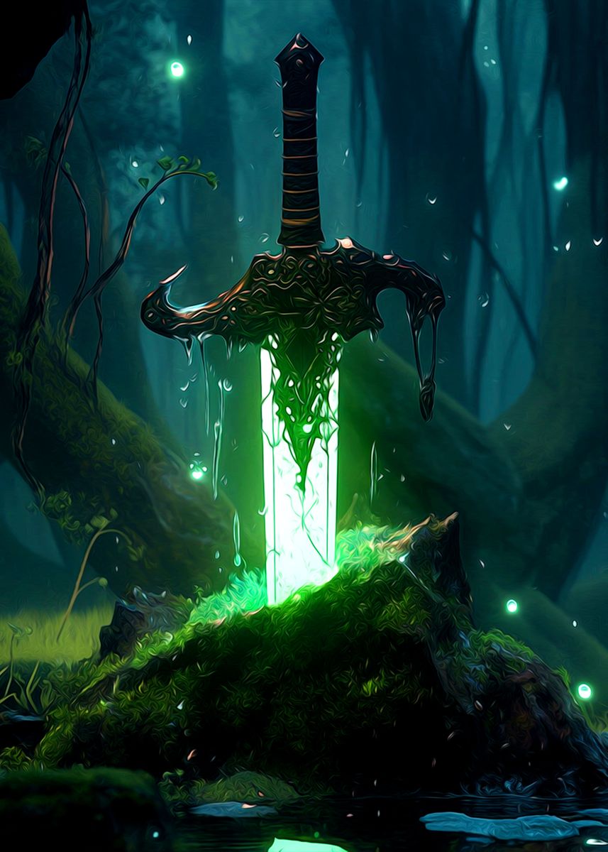 'Fantasy Sword' Poster, picture, metal print, paint by dnland thane ...