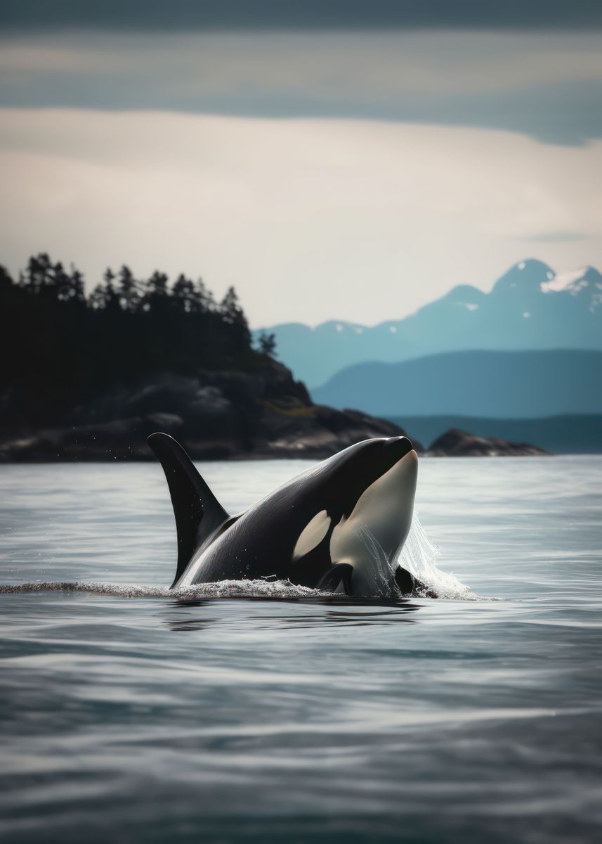 'Magnificent orca' Poster, picture, metal print, paint by Zooscape ...