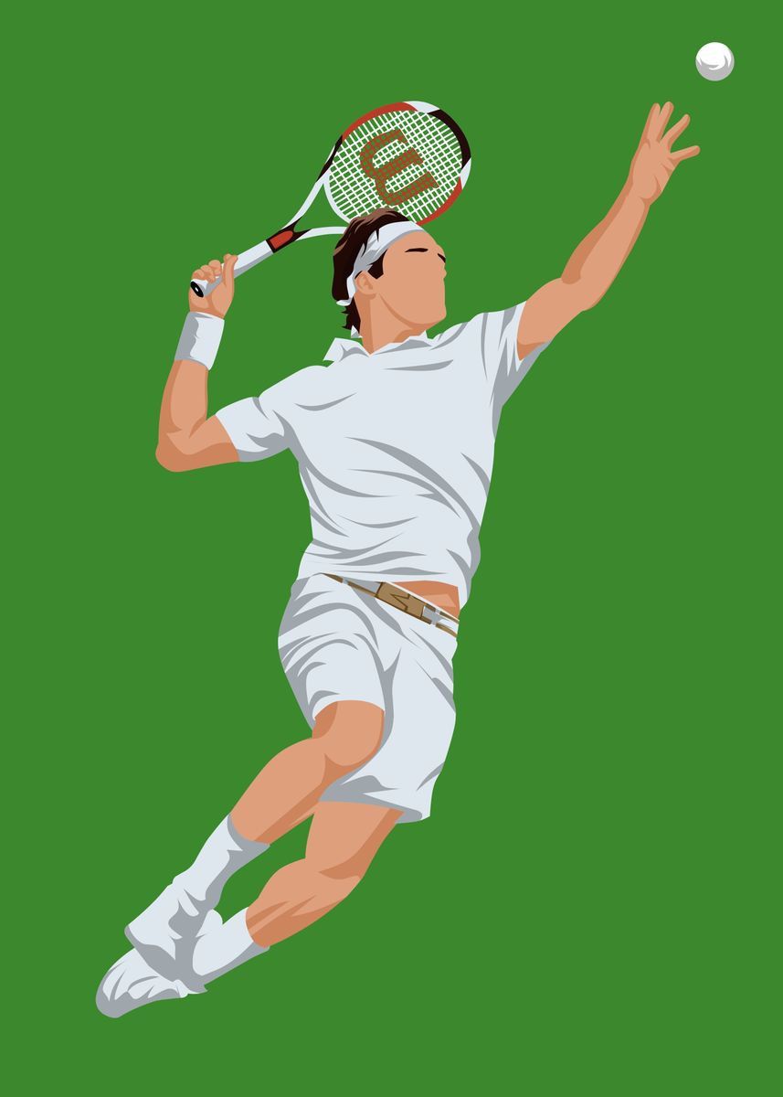 'Roger Federer' Poster, picture, metal print, paint by Miracle Studio ...