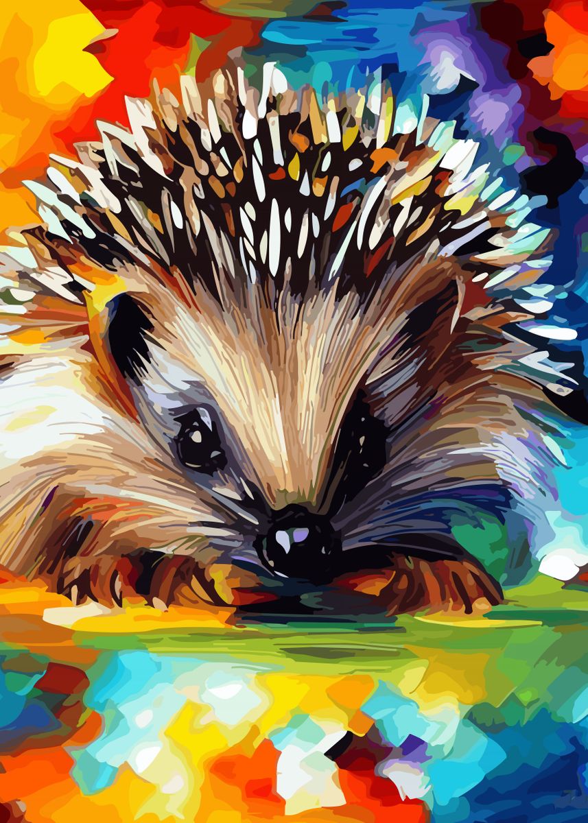 'Adorable Hedgehog Art' Poster, picture, metal print, paint by Art ...