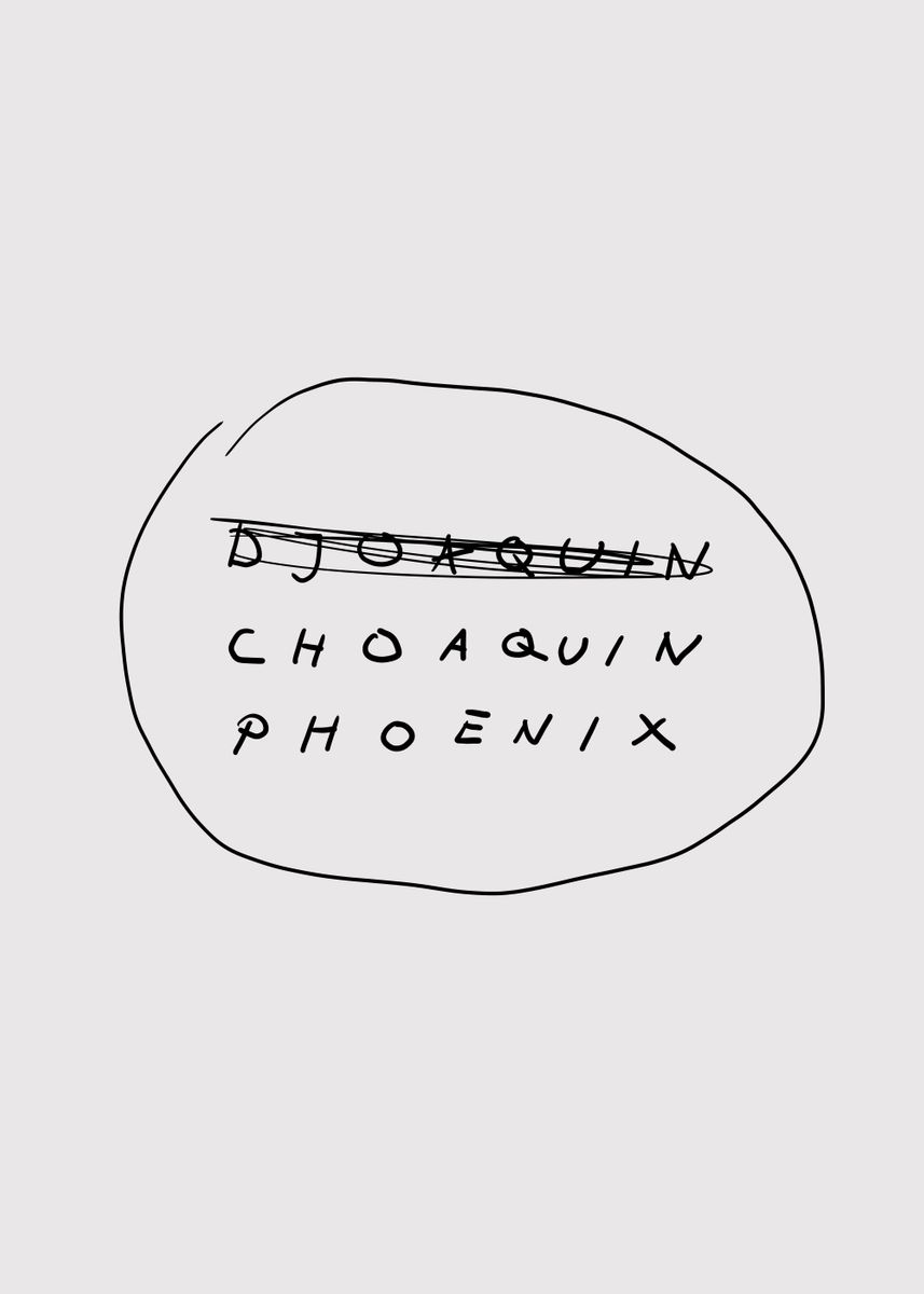 'Joaquin Phoenix Text Art' Poster, picture, metal print, paint by ...