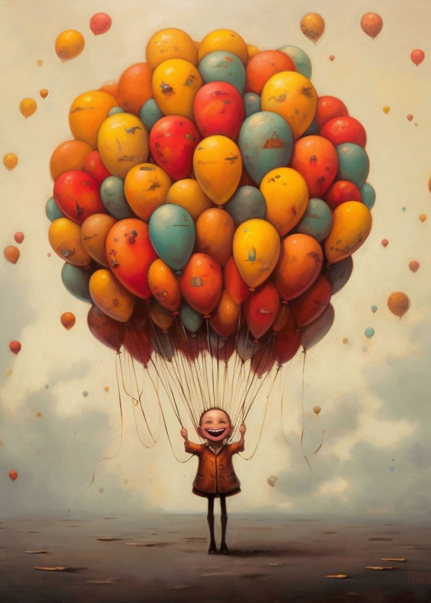 'I am happy you are happy' Poster, picture, metal print, paint by Ayran ...