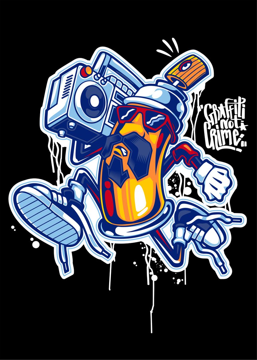 'Grafitti Poster' Poster, picture, metal print, paint by Grafitti ...