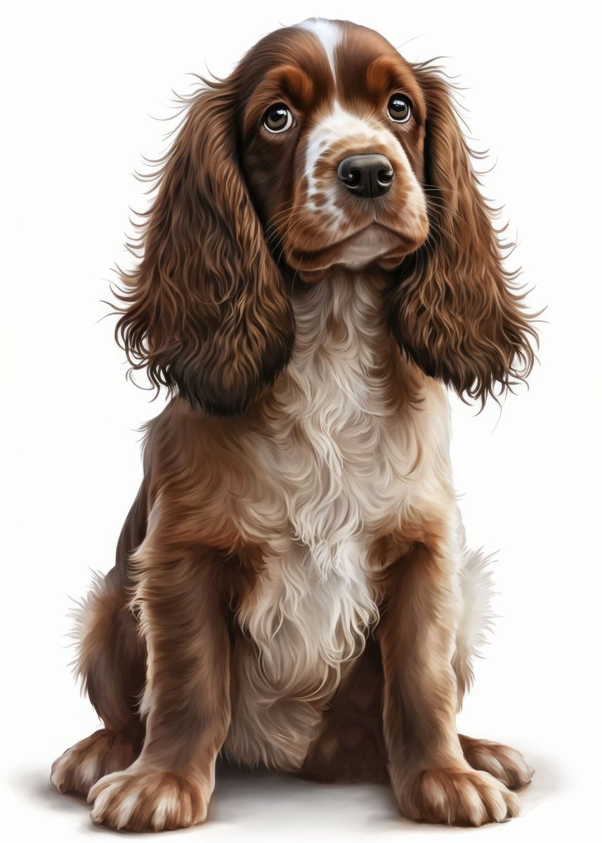 'Cocker Spaniel Dog 04' Poster by Aloke Design | Displate