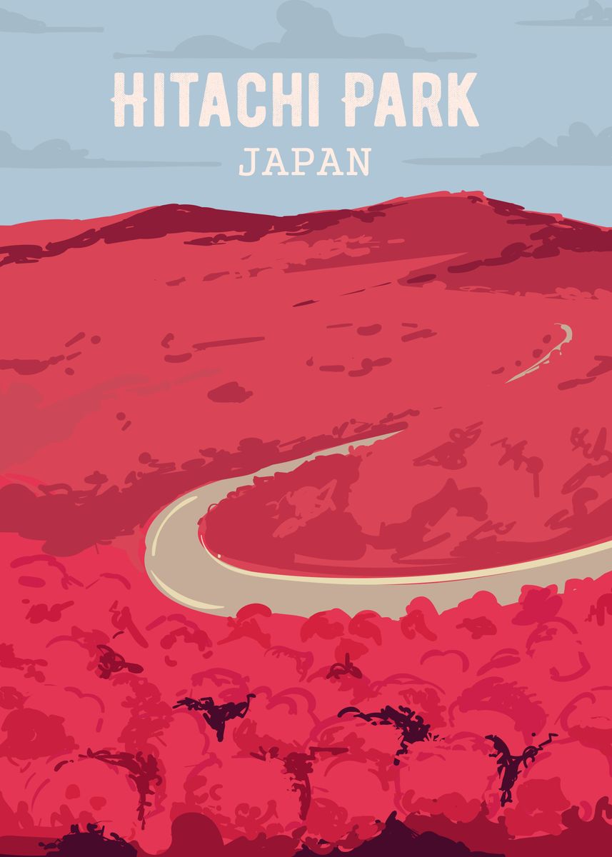 'Hitachi Park' Poster, picture, metal print, paint by Le Thi Thu Hien ...