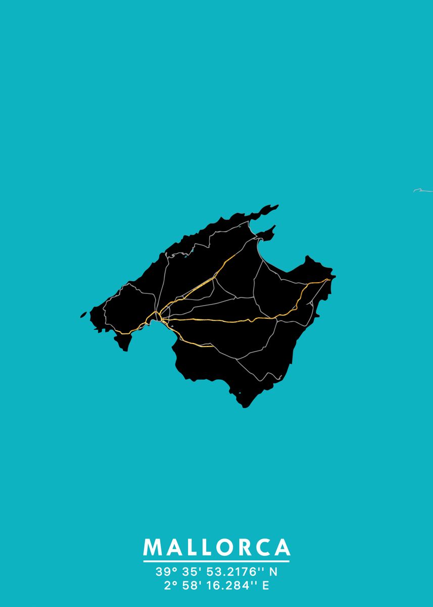 'Mallorca Spain' Poster, picture, metal print, paint by Clayborne Frank ...