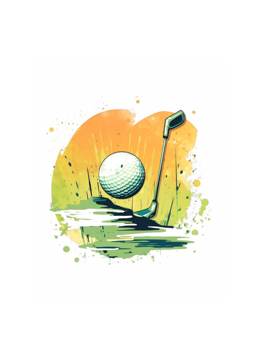 'Golfing Golf Club Putter' Poster by CrownMerch | Displate