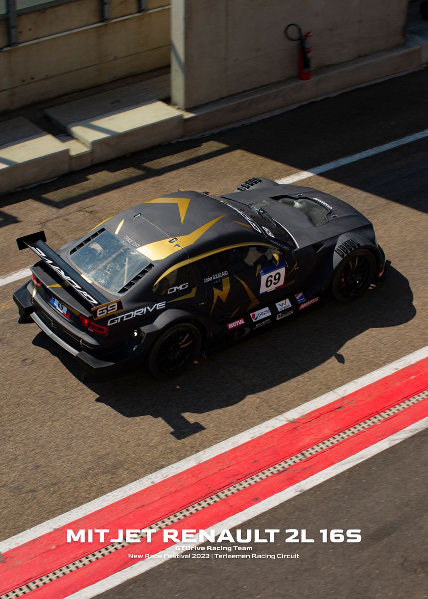 'Mitjet Renault 2L 16S' Poster, picture, metal print, paint by Wouter ...