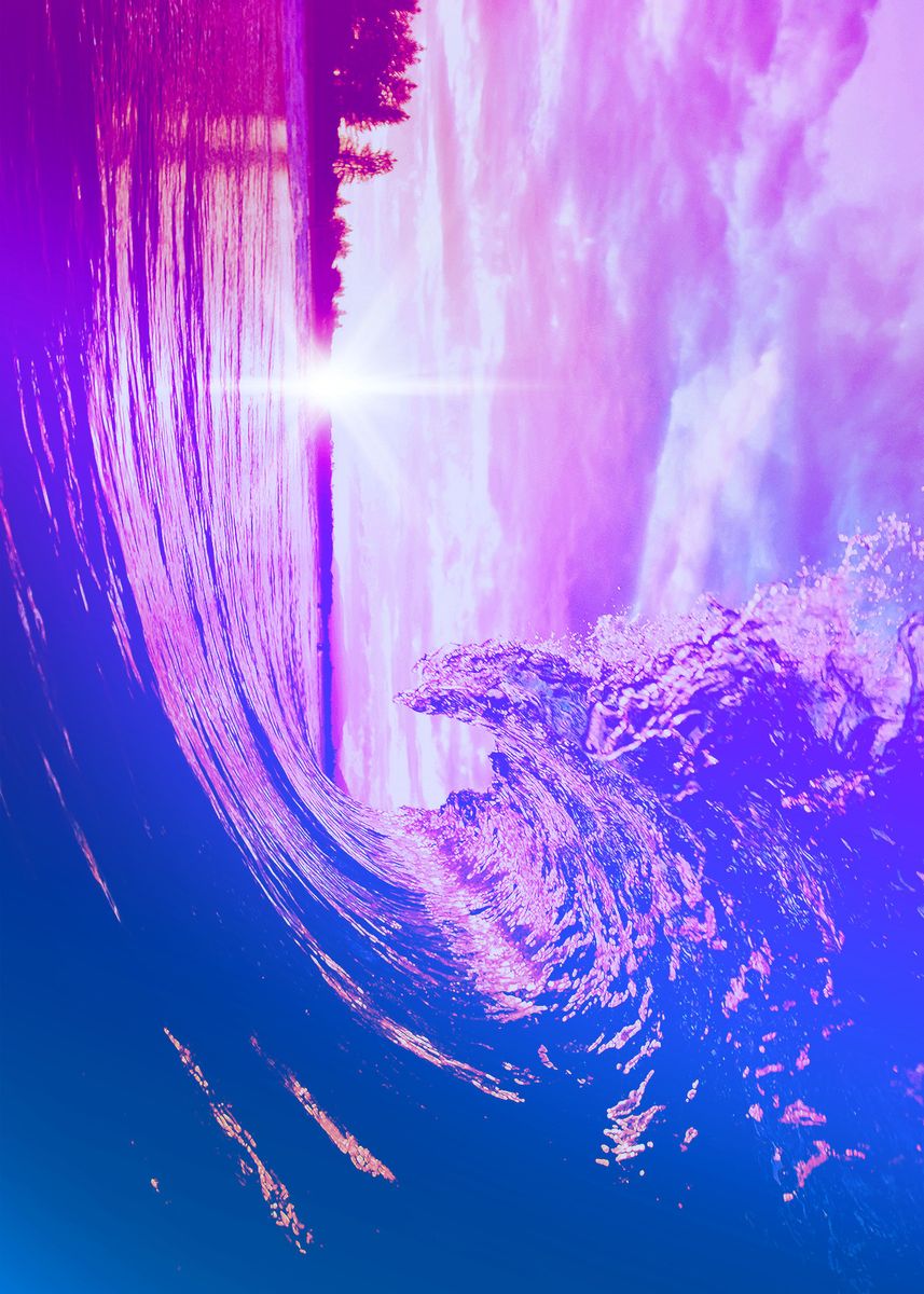 'big wave aesthetic nature' Poster by Muhammad Anas | Displate