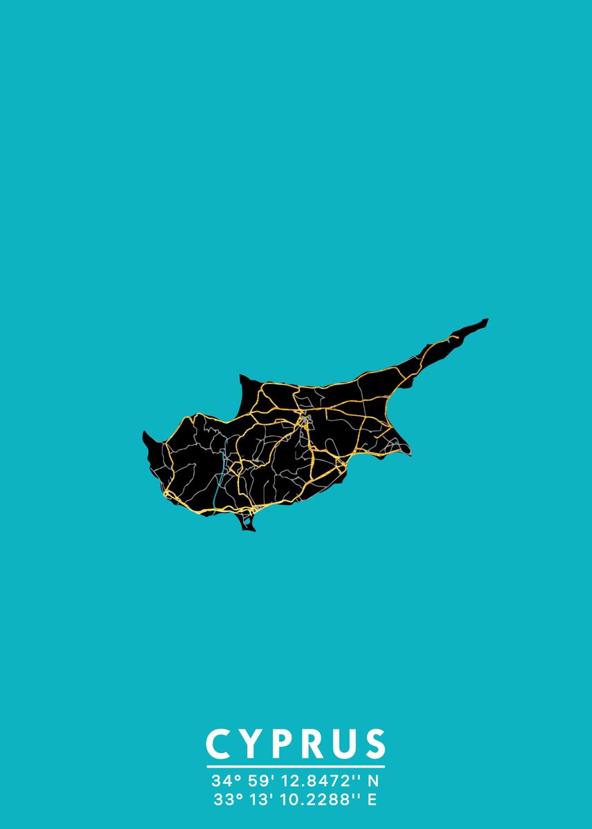 'Cyprus' Poster, picture, metal print, paint by Clayborne Frank | Displate