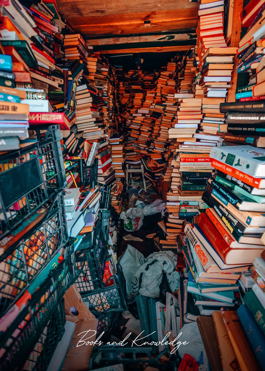 'Books and Knowledge ' Poster, picture, metal print, paint by Travel ...