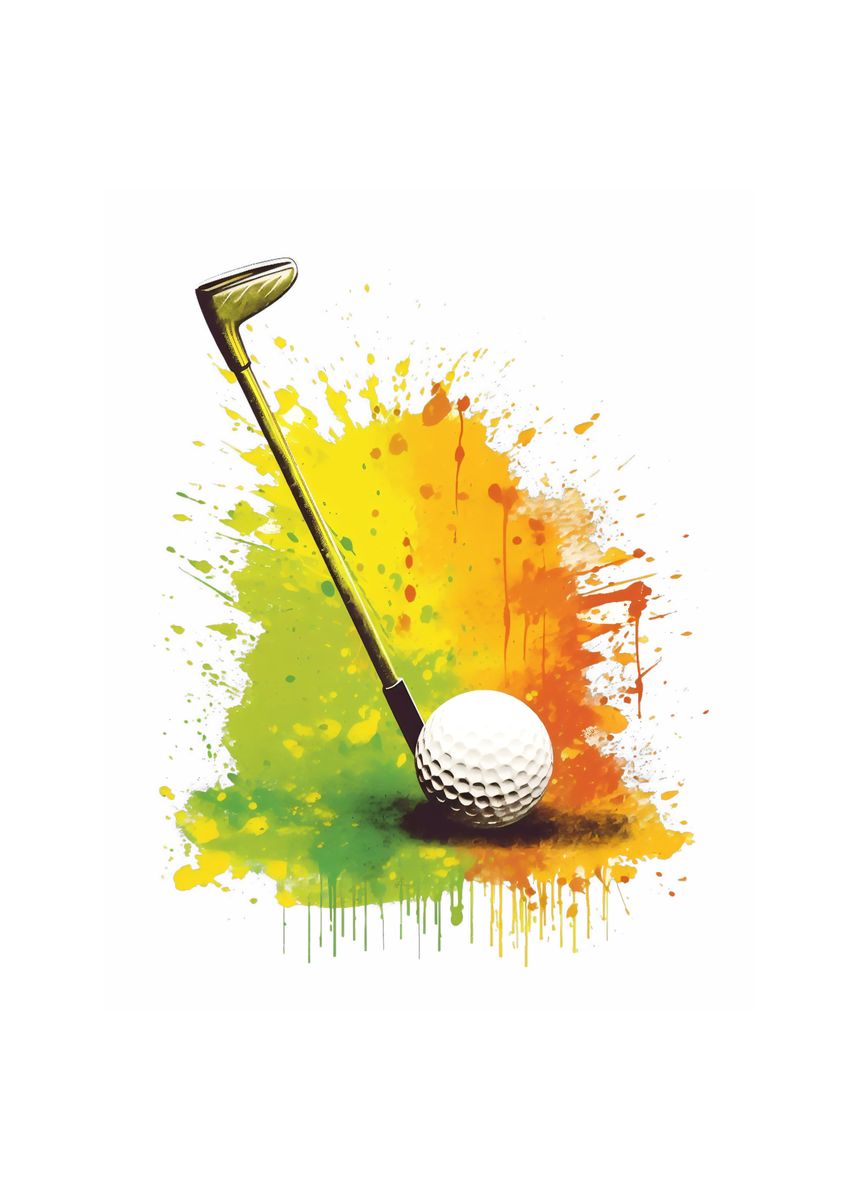 'Golfing Golf Club Putter' Poster by CrownMerch | Displate