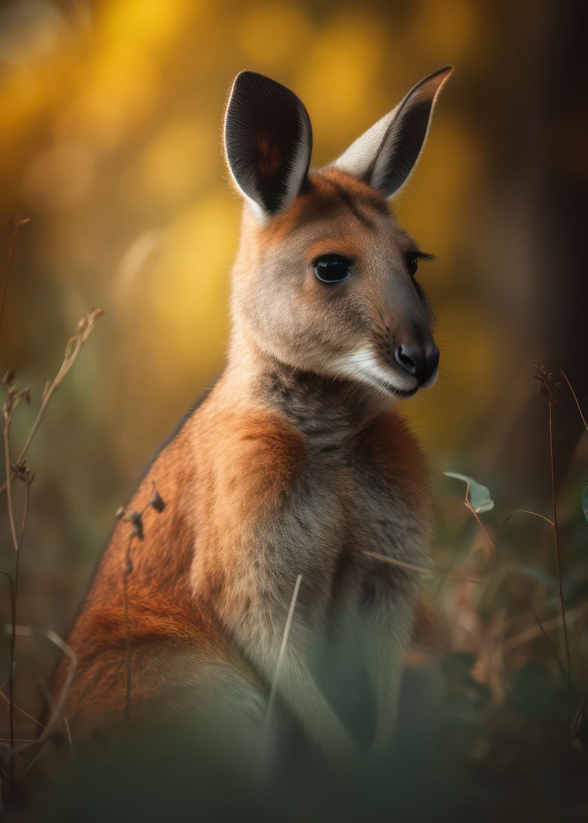 'Charming wallaby' Poster, picture, metal print, paint by Zooscape ...
