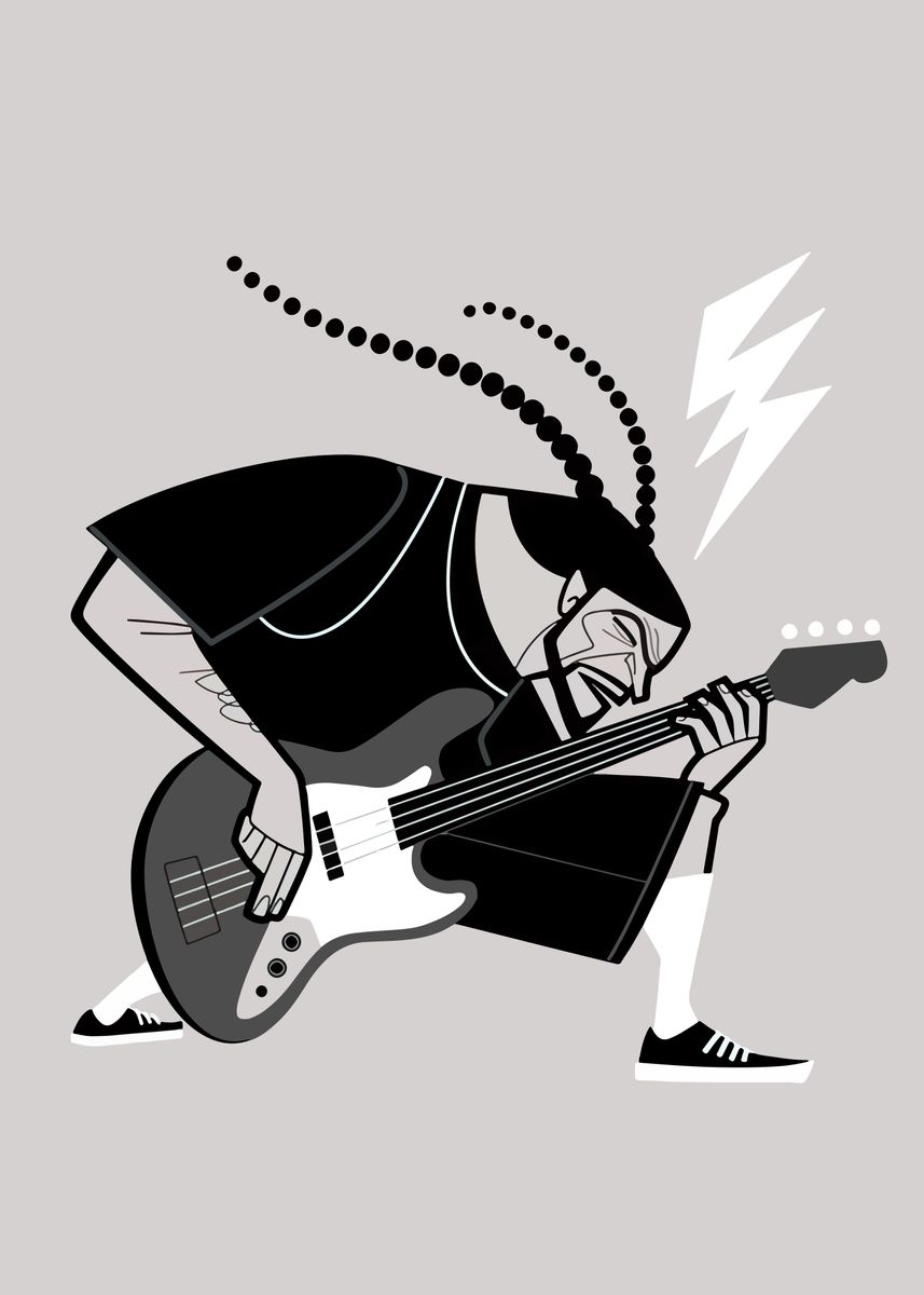 'Robert Trujillo caricature' Poster, picture, metal print, paint by ...