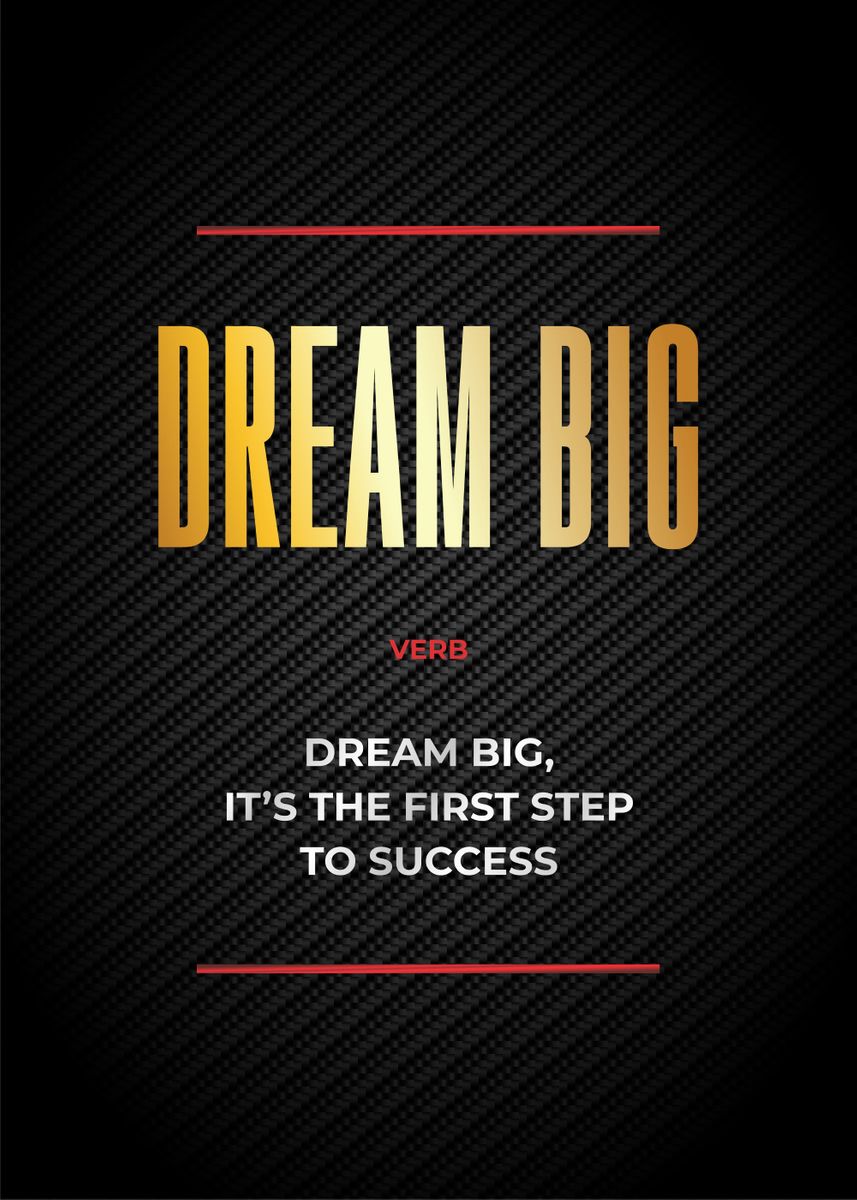 'dream big' Poster by Limited Displates Project | Displate