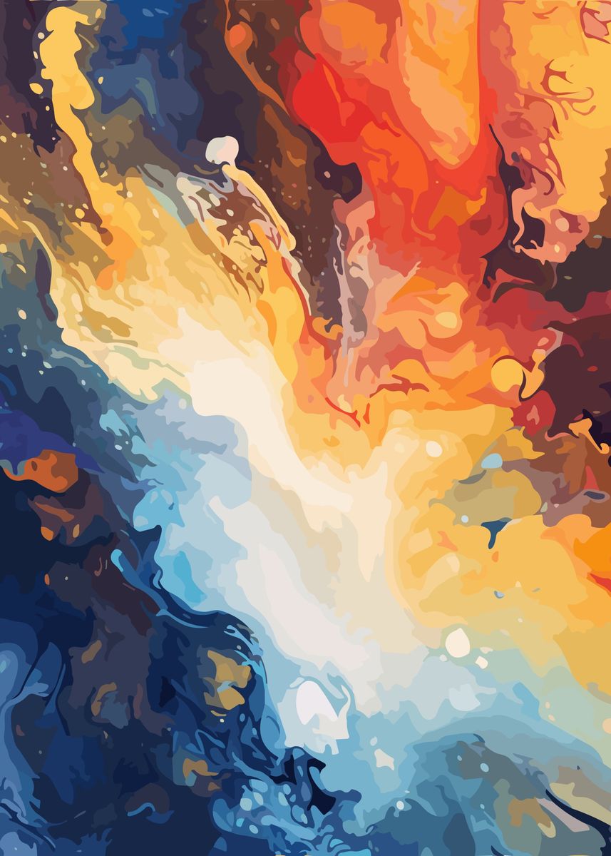 'Space Galaxy Abstract Art' Poster, picture, metal print, paint by Art ...