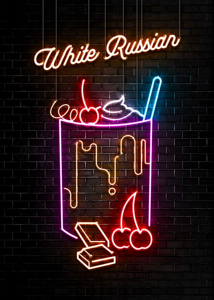 'White Russian' Poster, picture, metal print, paint by Misbahul Munir | Displate