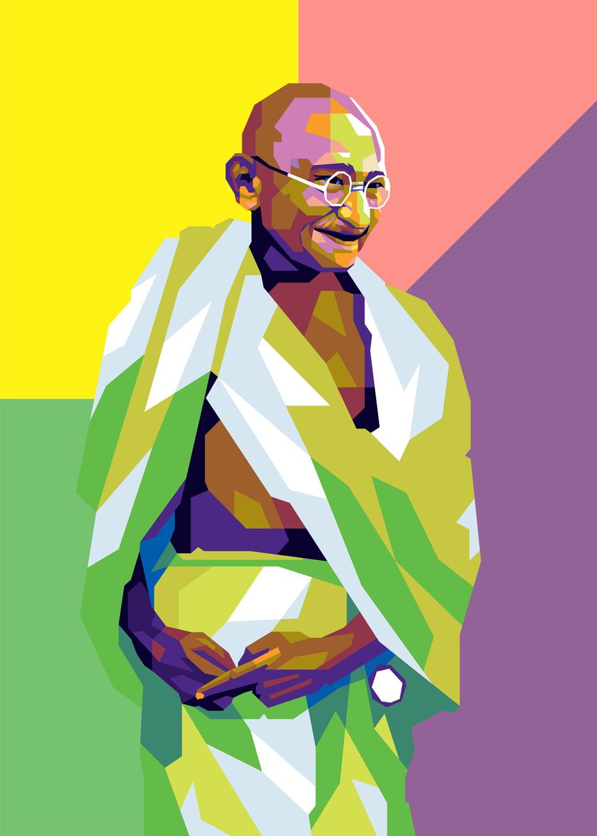 'Mahatma Gandhi' Poster, picture, metal print, paint by Erick Sato ...