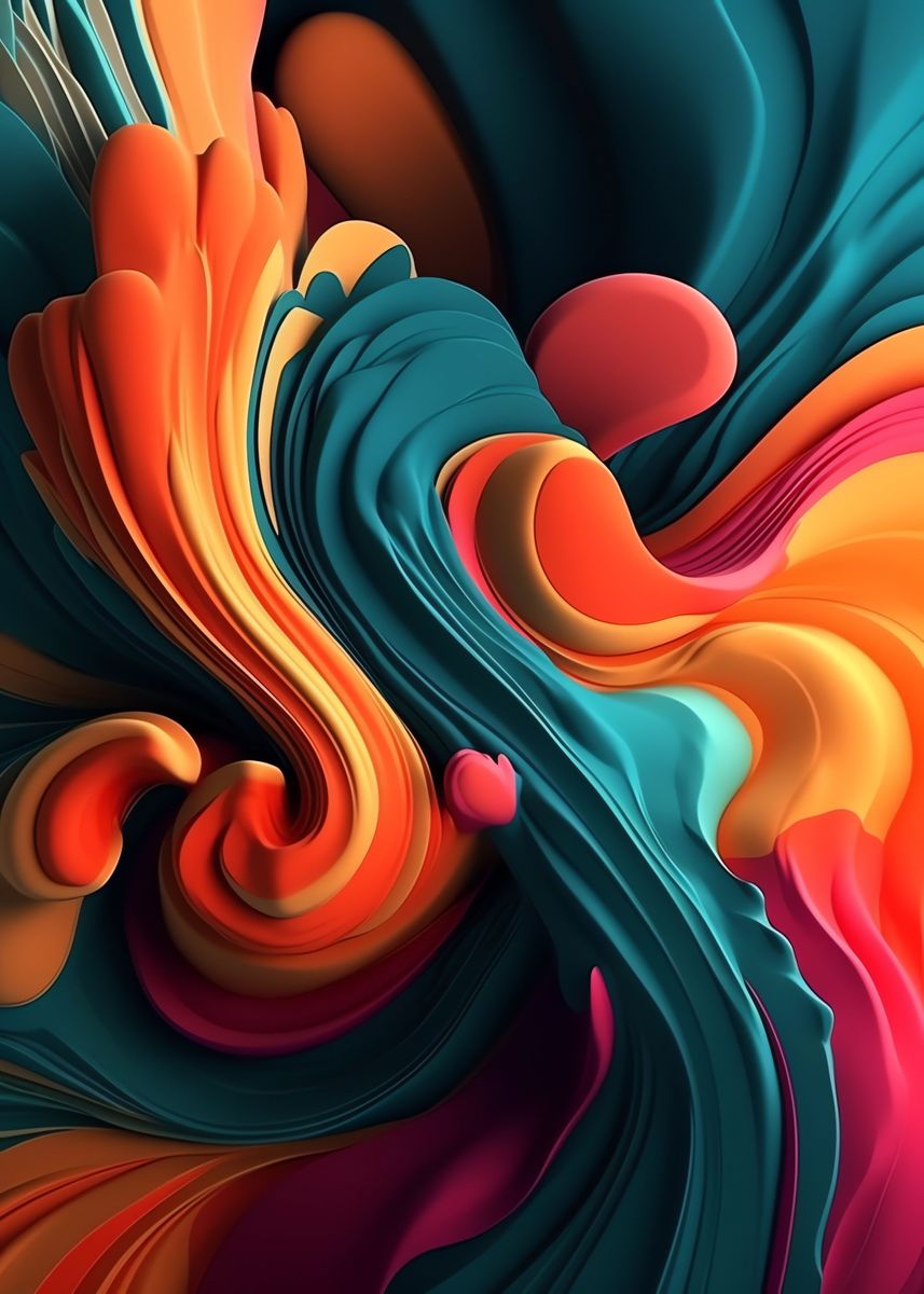 'Abstract Color' Poster by Micheal Wick | Displate