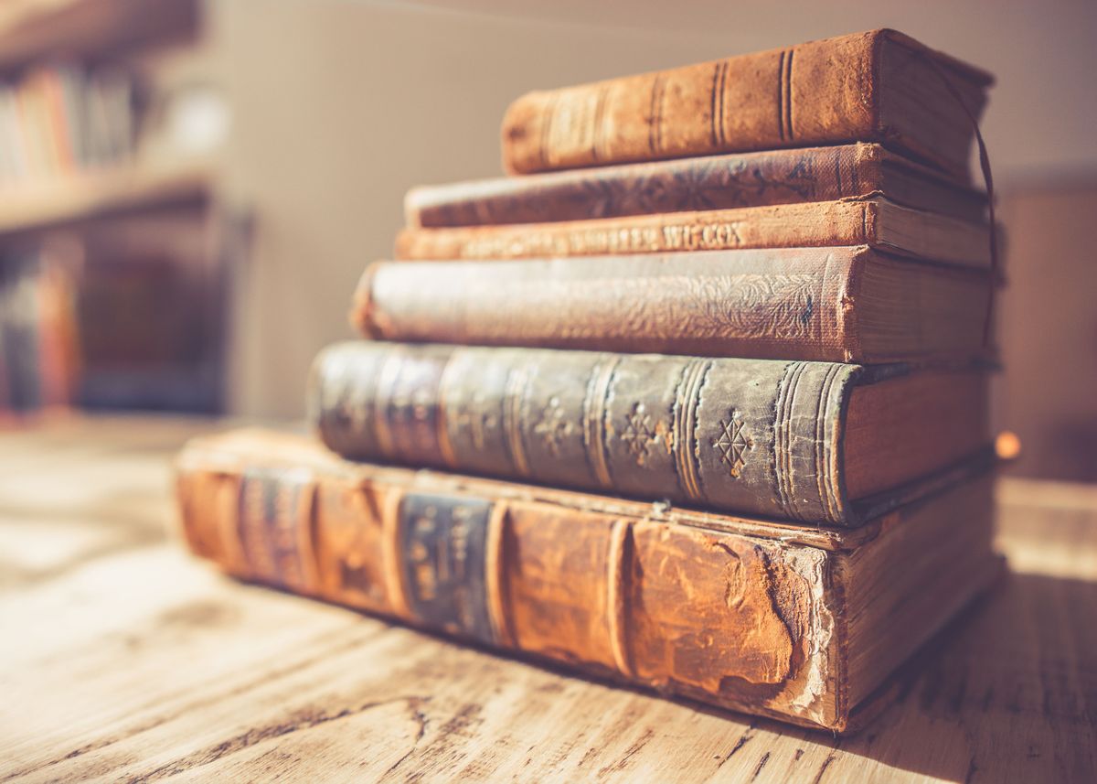 'Stacked Books' Poster by KrispyArt | Displate