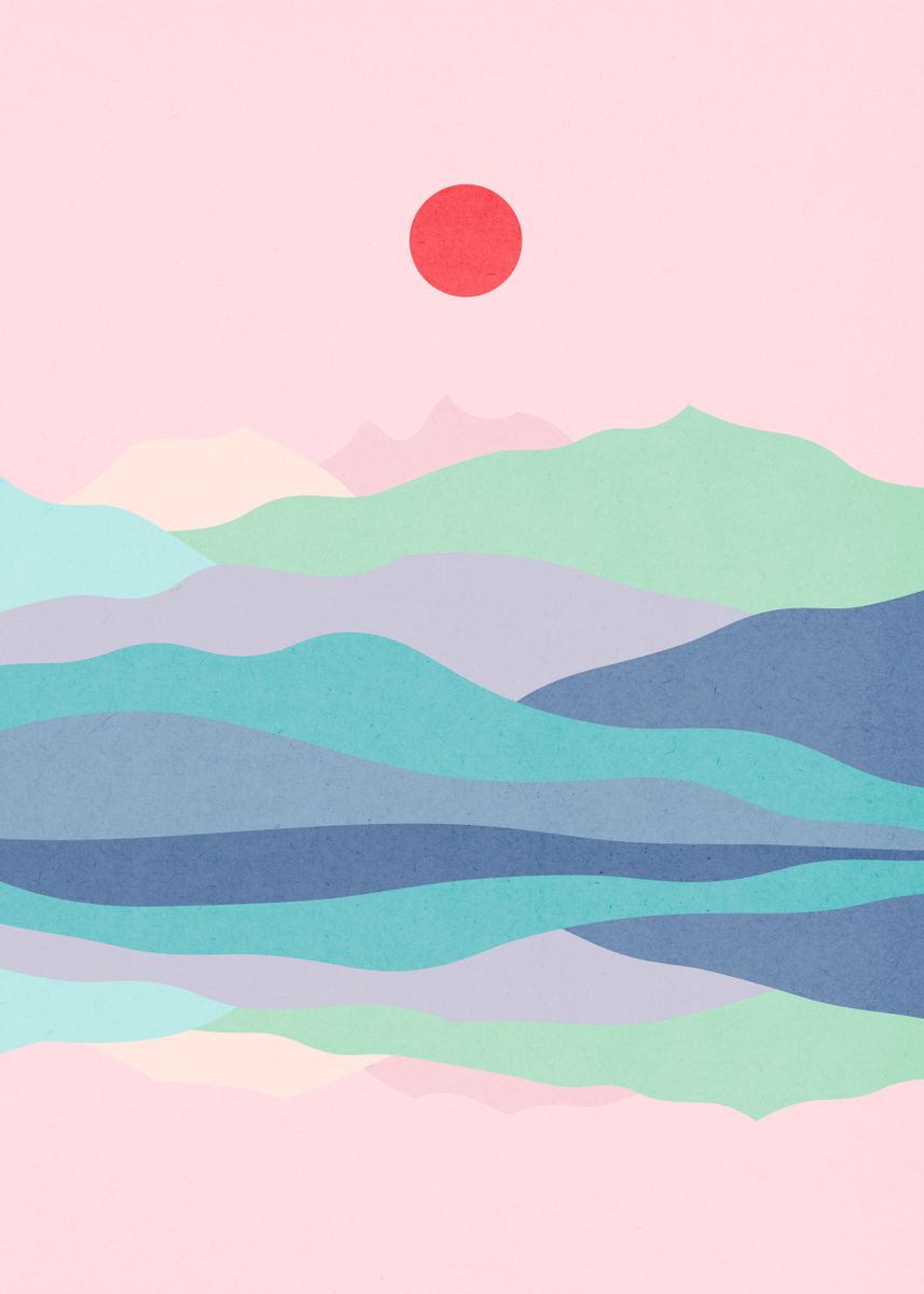 'Simple landscape 2' Poster, picture, metal print, paint by Vitor Costa ...