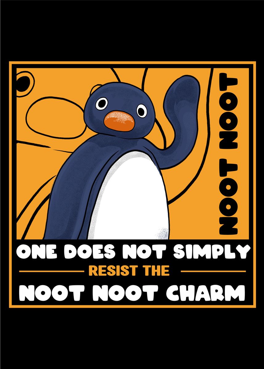 'Funny Penguin Meme' Poster, picture, metal print, paint by Mikhaila ...
