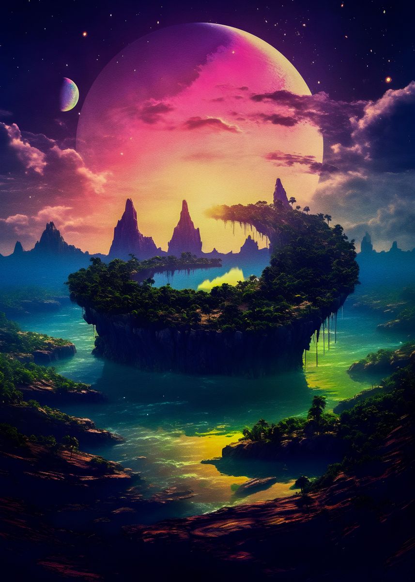 'Unique Island' Poster, picture, metal print, paint by Muhammad Irsan ...