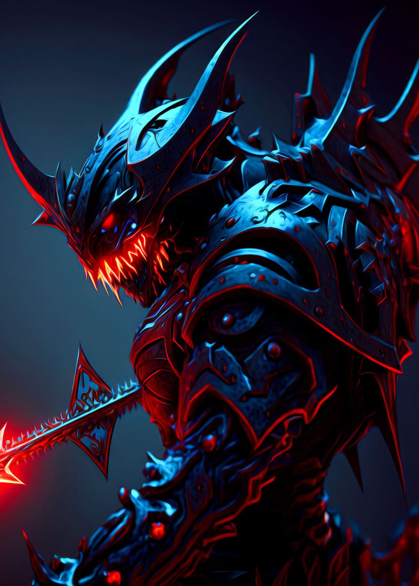 'Demon Warrior' Poster, picture, metal print, paint by khoa doan | Displate