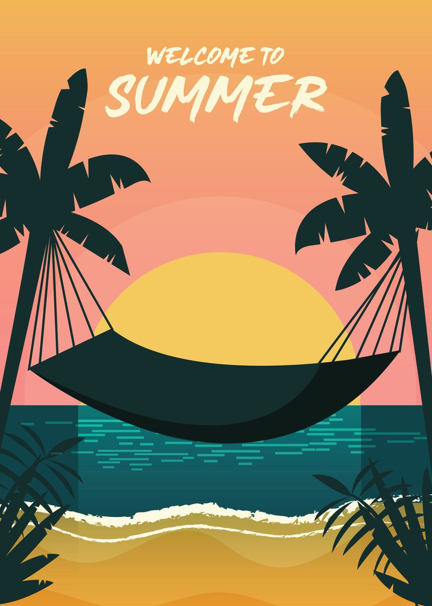 'Summer Minimalist' Poster, picture, metal print, paint by Artditisme ...