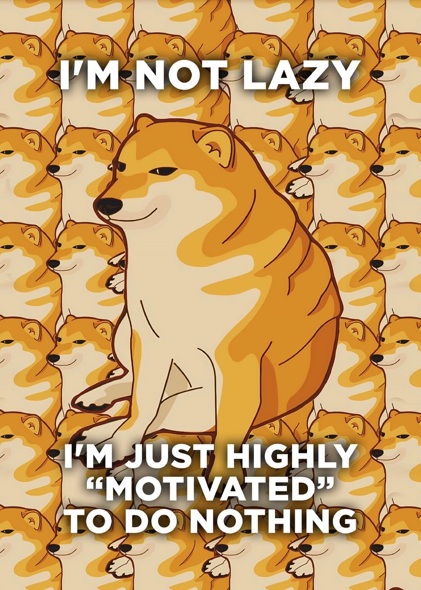 'I am Not Lazy' Poster, picture, metal print, paint by HOLOSOMNIA ...