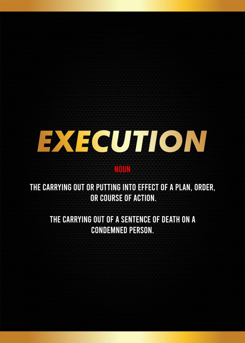 'execution' Poster, picture, metal print, paint by Most Popular Cult ...