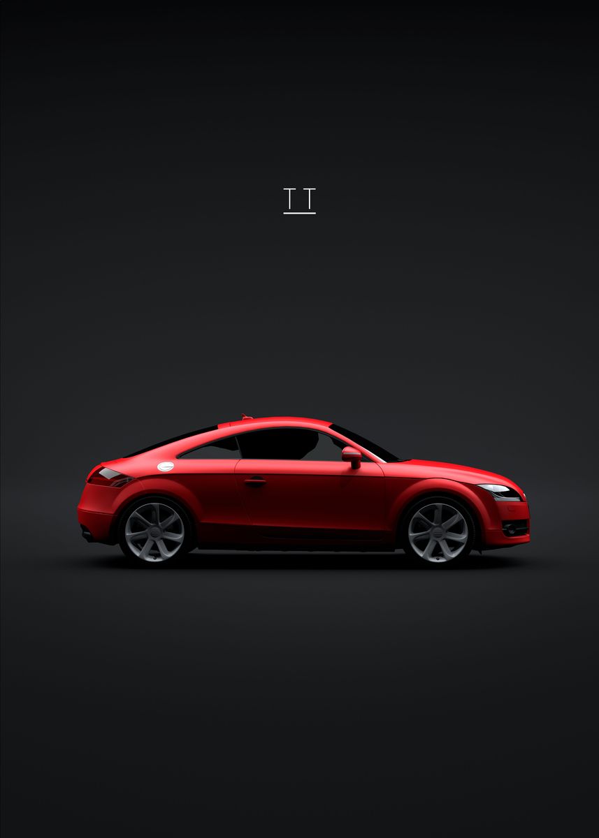 'Audi TT 2007 MK2 Red' Poster, picture, metal print, paint by 21 MXM ...