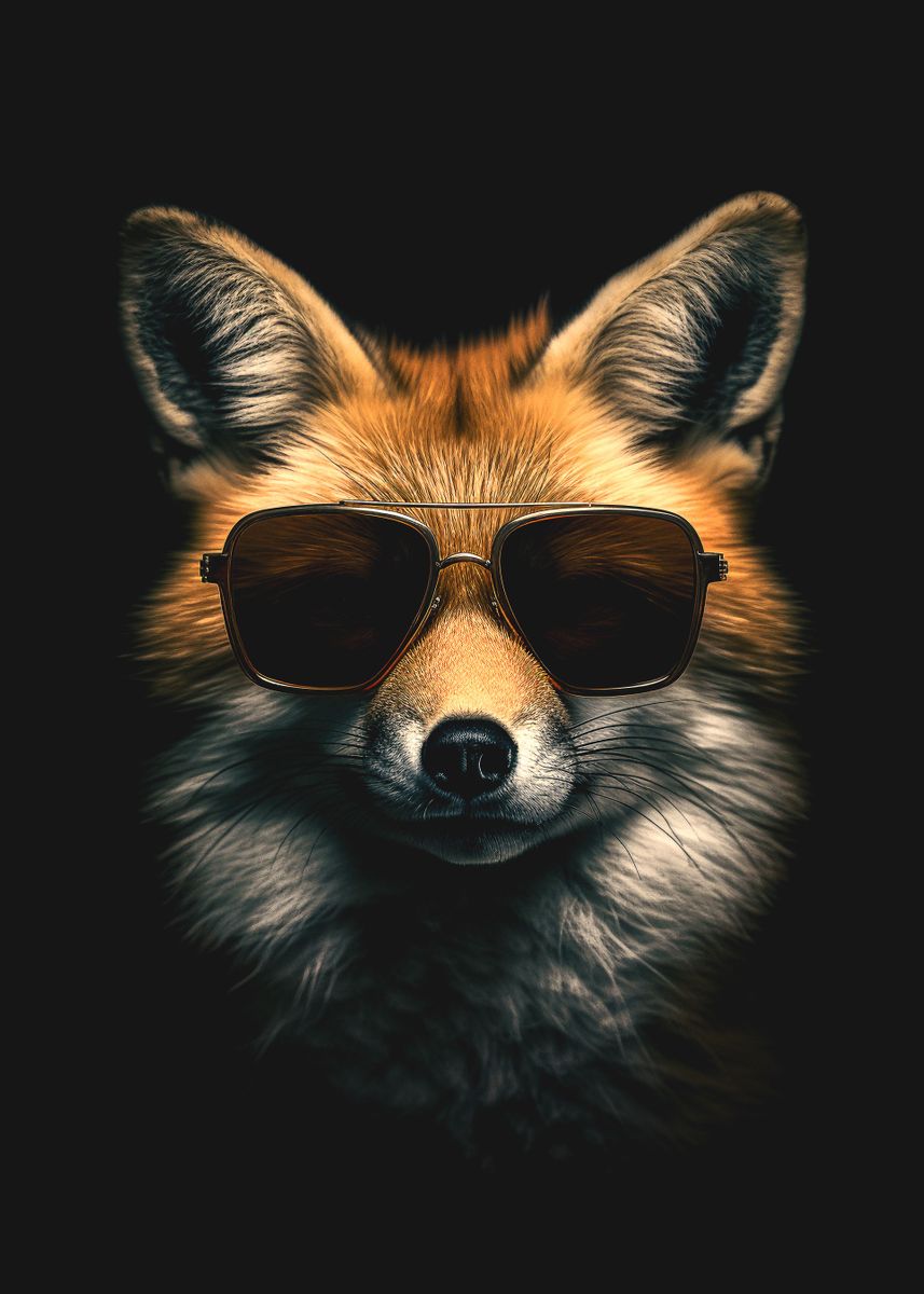 'Blue Steel Fox' Poster, picture, metal print, paint by Adam Cousins ...