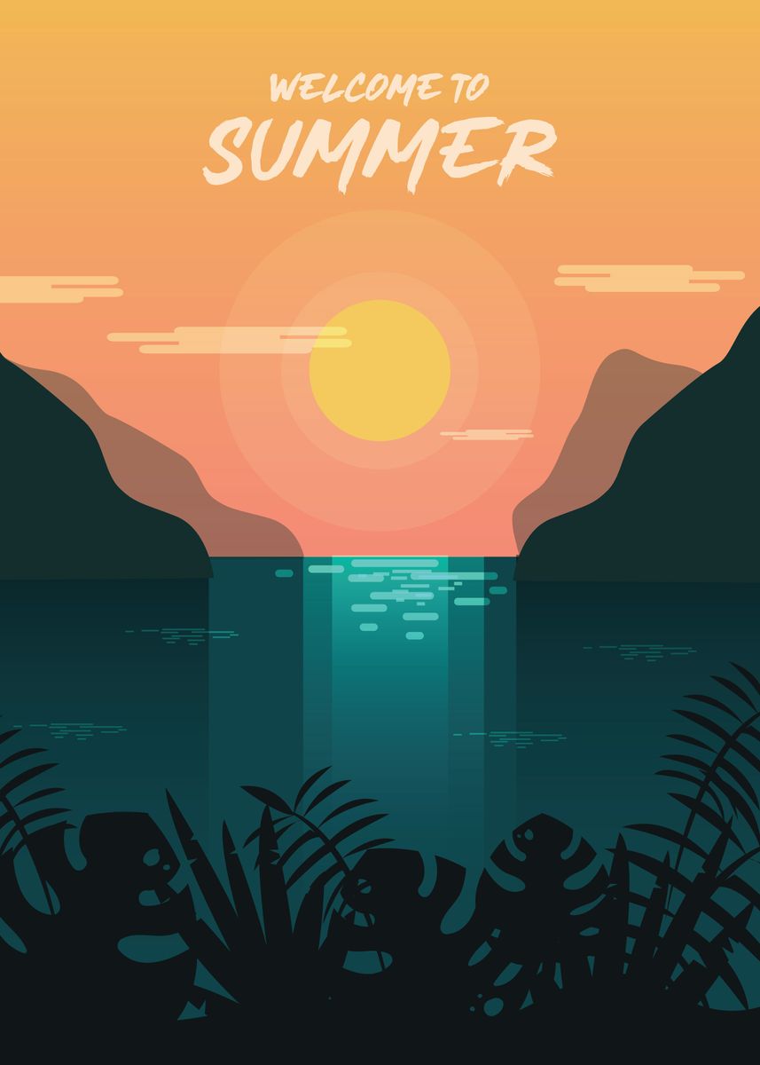 'Summer Minimalist' Poster, picture, metal print, paint by Artditisme ...
