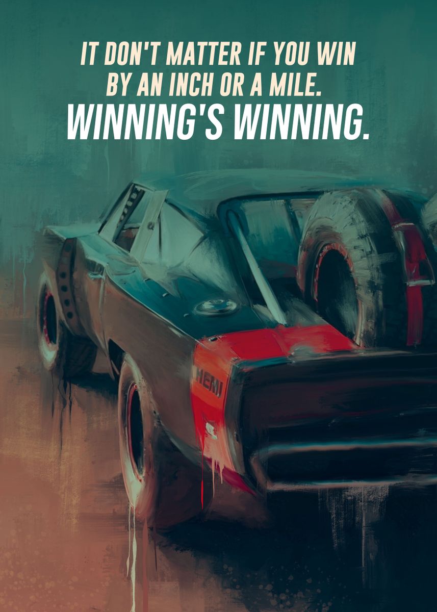 'winning is winning' Poster, picture, metal print, paint by yunur mawan ...