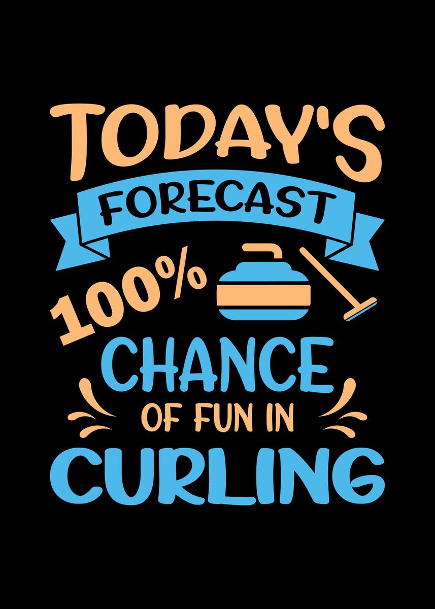 'Curling Curler' Poster, picture, metal print, paint by Sebastian ...