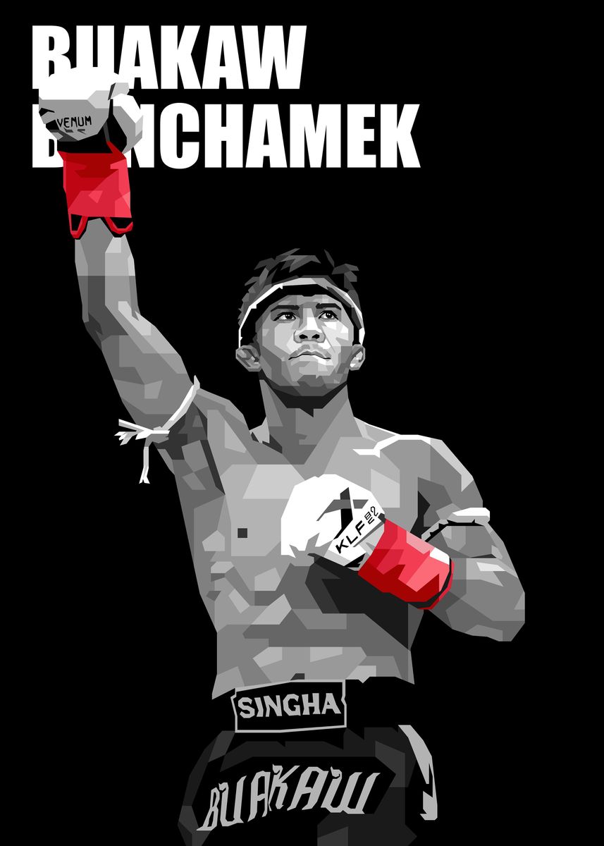 'Buakaw Banchamek ' Poster, picture, metal print, paint by Indra | Displate