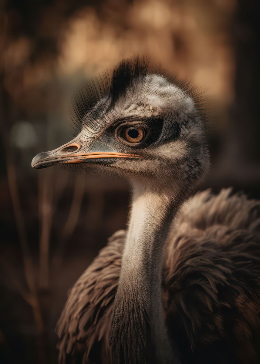 'Mysterious ostrich' Poster, picture, metal print, paint by Zooscape ...