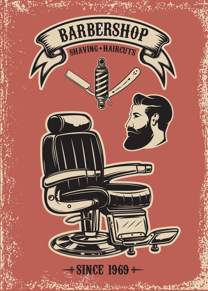 'Barber shop poster ' Poster by VectorHight | Displate